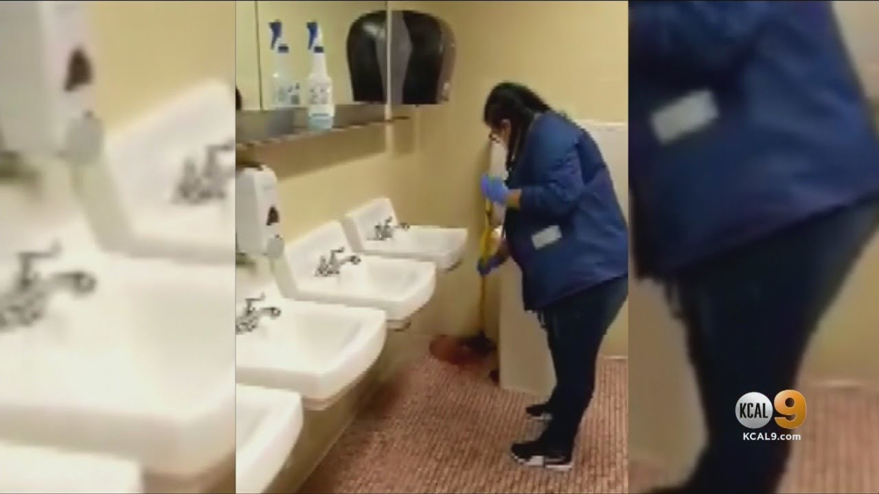 'We're On The Frontlines Also': Janitorial Staffs Keeping Medical Centers Clean Working Without Prop
