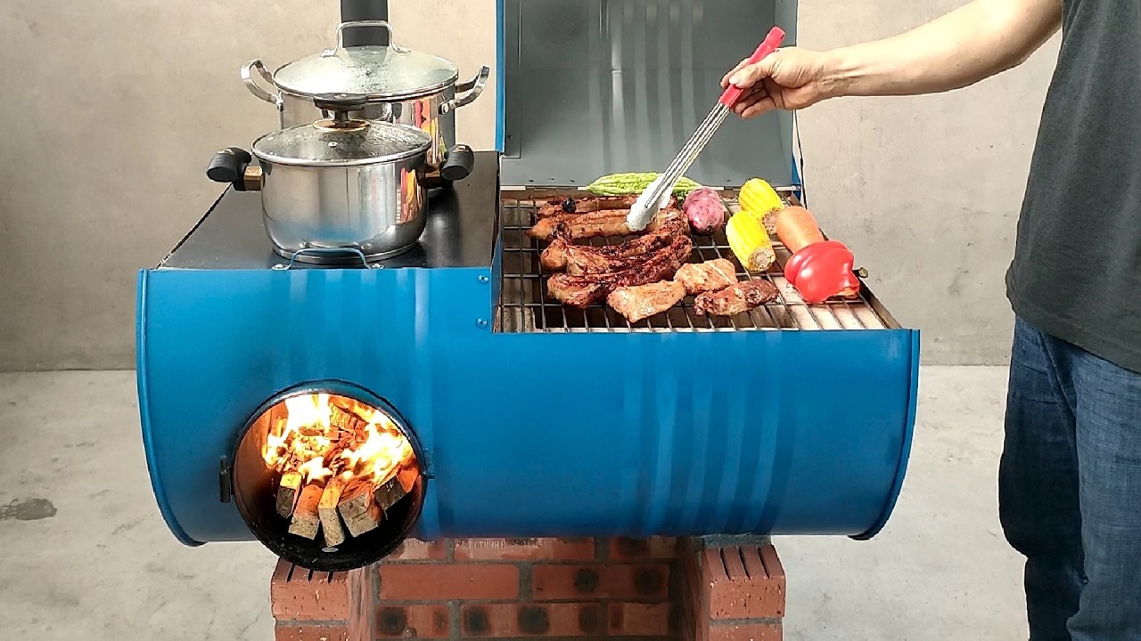 Top 5 most beautiful and effective wood-burning stoves made from iron drums that I know of.