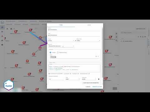 Hume Action returns data from a separate Neo4j source.