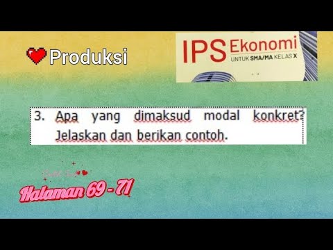 3. Apa yang dimaksud modal konkret? Jelaskan dan berikan contoh.