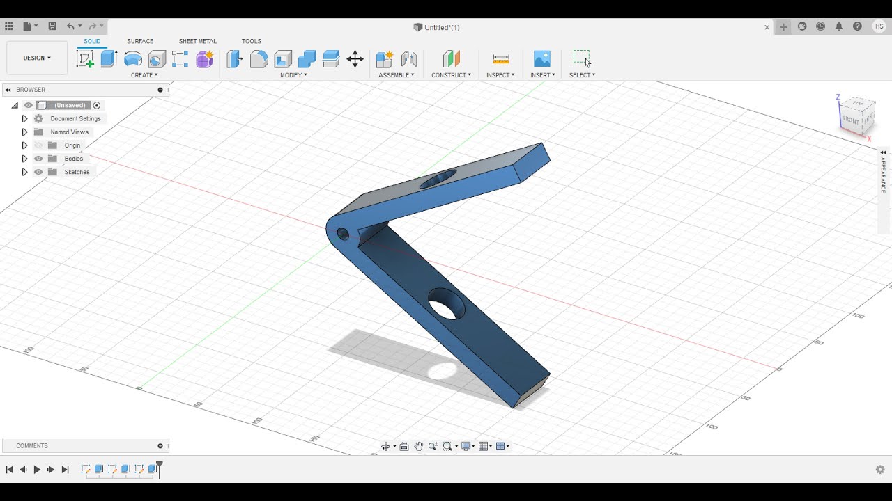 Fusion 360 | Bracket 17 | Tutorial
