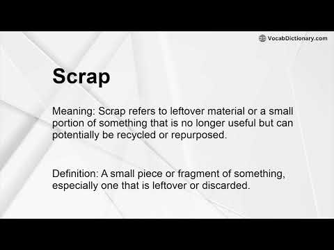 Scrap Meaning