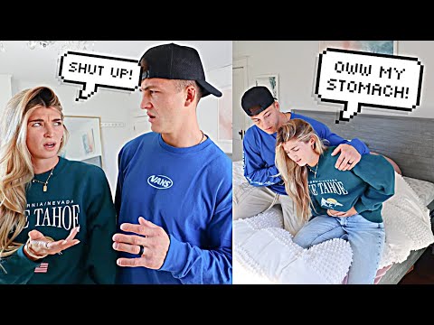 Starting an argument then having bad period cramps *Prank on Husband!*