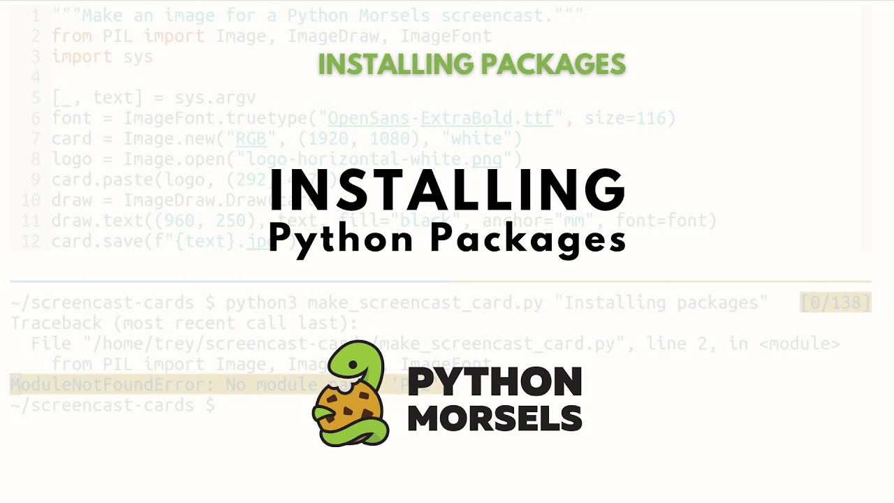 Installing Python packages