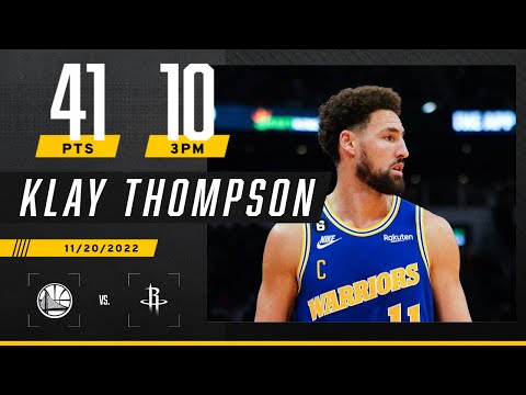 Vintage Klay Thompson‼ SEASON-HIGH 41 PTS in Warriors’ road W over Rockets 🔥