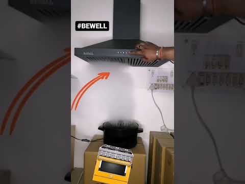 Bewell Chimney Basic model performance Great suction Smoke free kitchen