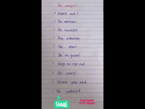 What to say Instead Of "Be Careful" |Another वर्ड for Be Careful |#shorts#viral#yt #words#english...