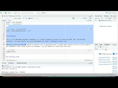 Creating a New R Markdown File
