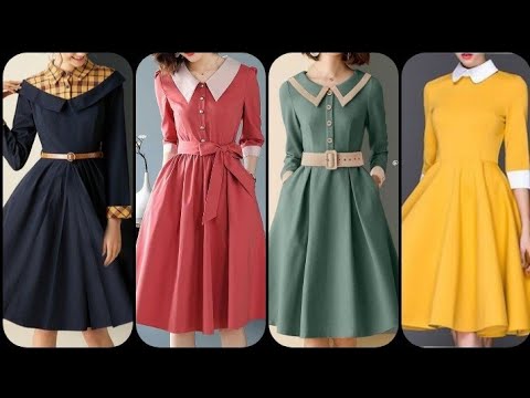 Elegant Faboulous & Stunning Simple Plain Skater collection of dresses designs
