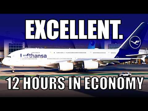 A380! 12 HOURS In Economy (Upper Deck) | Lufthansa A380 MUC - LAX