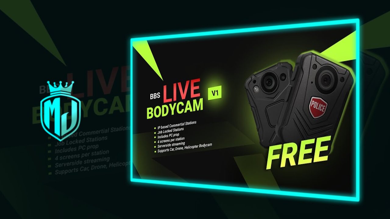 [FREE] 🎥 Advanced Bodycam Script QBCore/ESX | Station System + 8K Support | MJ DEVELOPMENT