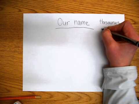 Our Names Synonyms Part 1