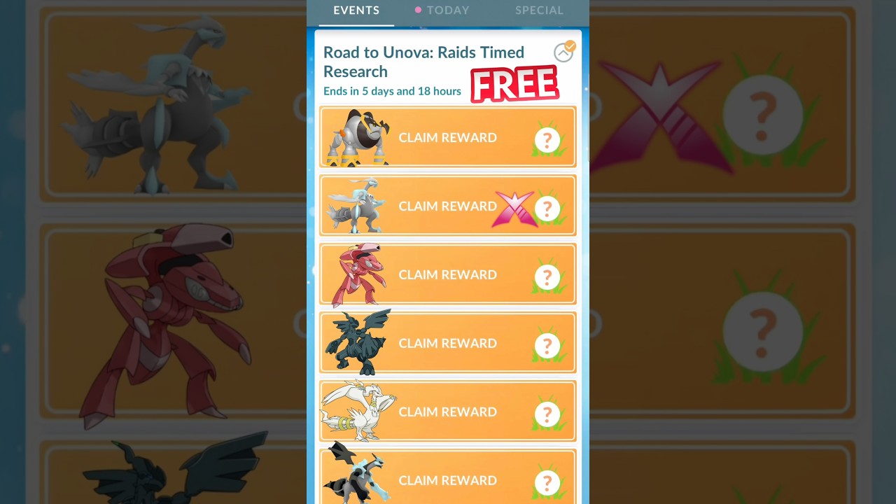 Free✨️Shiny Legendary Special Research in #pokemongo #shorts