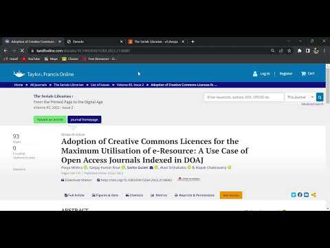 Building Digital library using ZENODO | GOOGLE SCHOLAR | SHERPA ROMEO | PANJAB UNIVERSITY CHANDIGARH