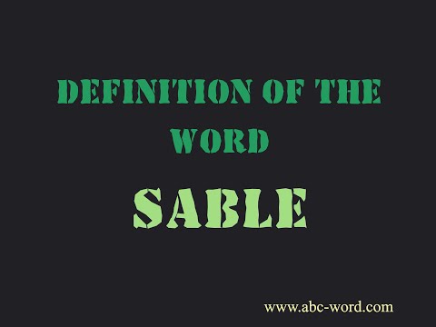 Definition of the word "Sable"
