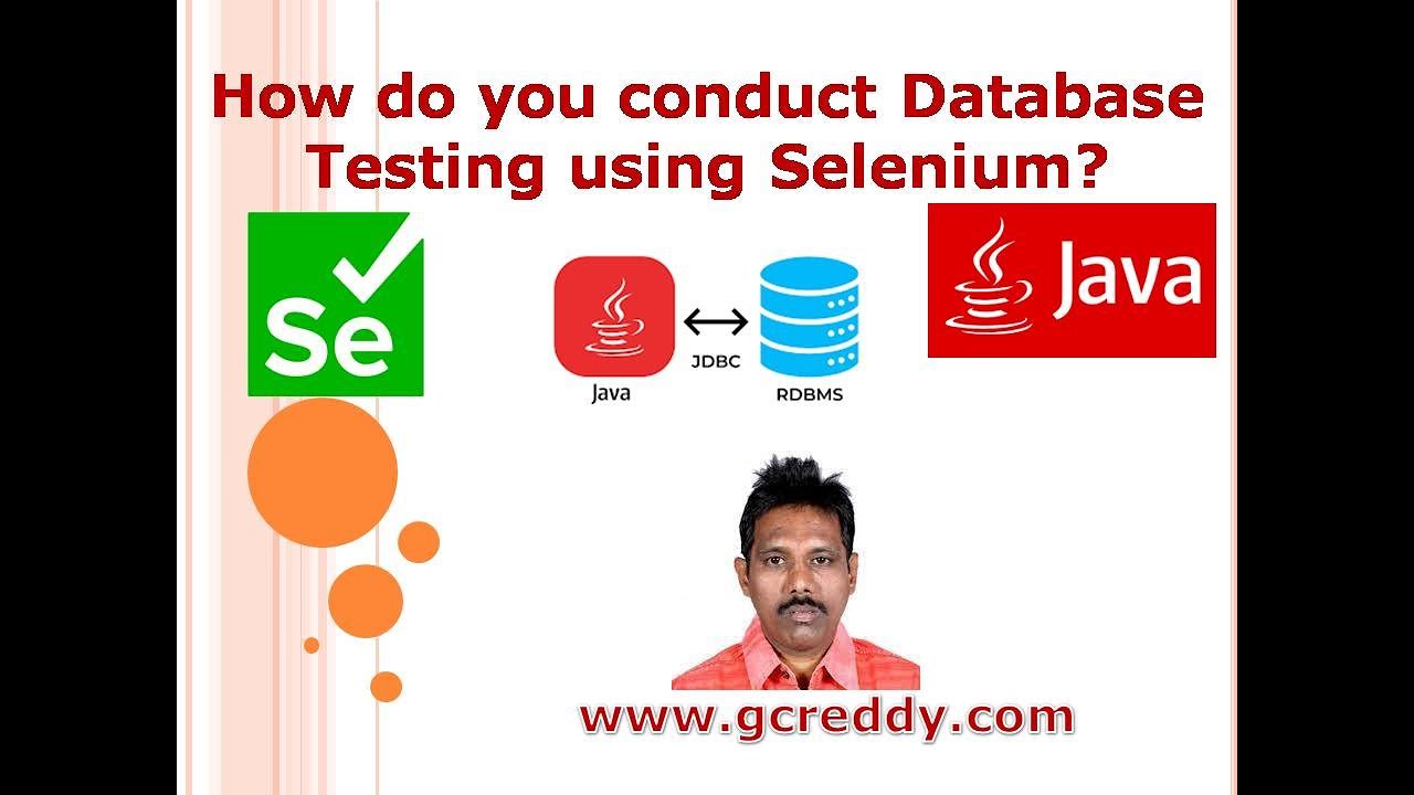 How do you conduct Database Testing using Selenium?
