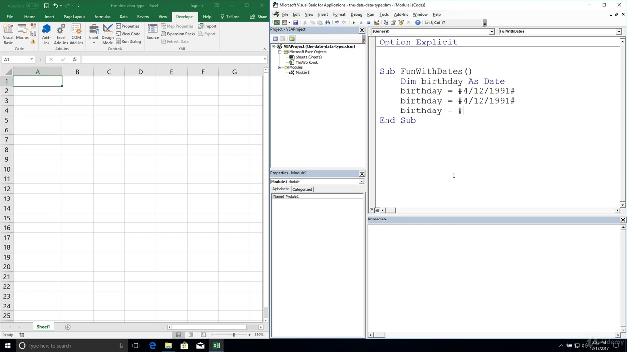 Microsoft Visual Basic - The Date Data Type