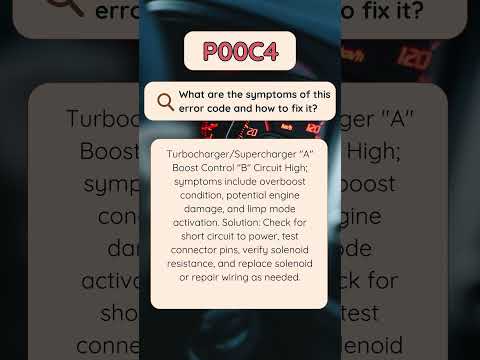 P00C4 OBD-II Trouble Code: How To Fix?