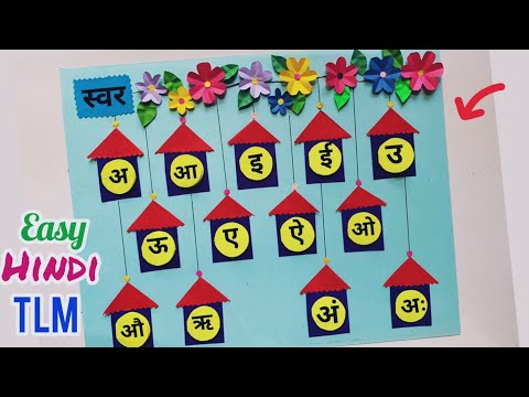 स्वर और उनकी मात्राएं TLM/Hindi Barakhadi project/ Hindi Swar Project/Hindi TLM/ Hindi Working Model