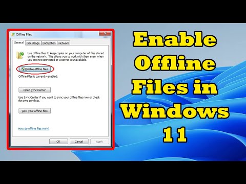 how to Enable Offline Files in Windows 11