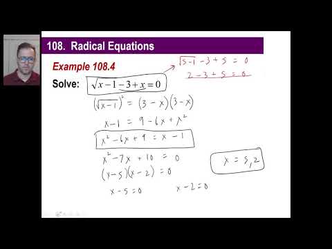 Saxon Math - Algebra 1: 3rd Edition (Lesson 108 - Square Roots, Radical Equations)