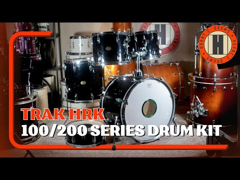 TRAK HRK 100/200 Series Drum Kit with 14" Snare Drum in Black | Reverb