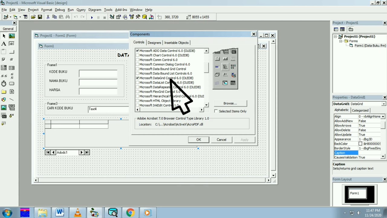 Membuat Aplikasi Data Buku Dengan Visual Basic 6.0 & Ms. Access