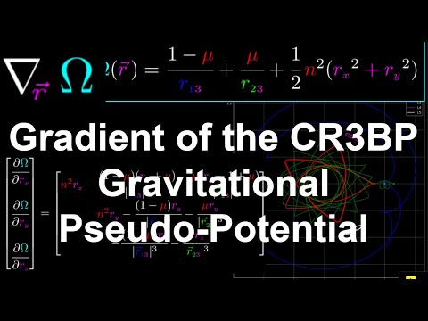 Gradient of CR3BP Gravitational Pseudo-Potential Function | Orbital Mechanics with Python 53