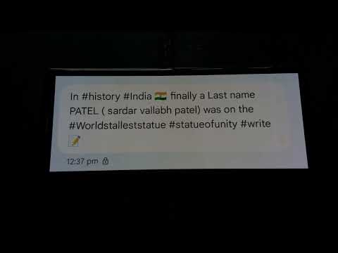 In #history #India 🇮🇳 finally a Last name PATEL ( sardar vallabh patel) on the #Worldstalleststatue