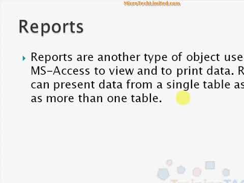 Introduction of MS Access 2007