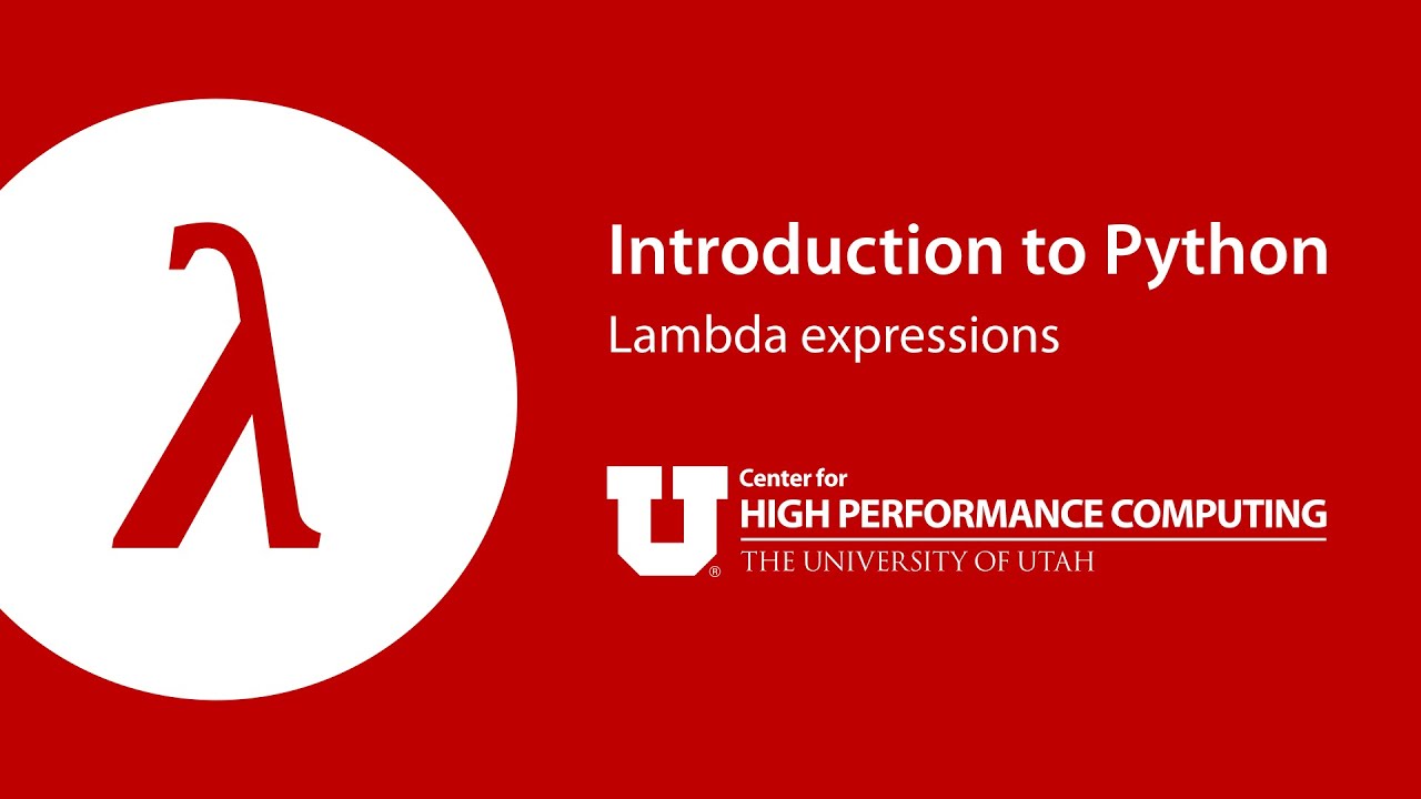 Introduction to Python: Part 6: Lambda expressions (anonymous functions)