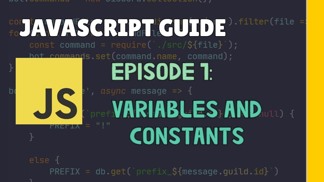 JavaScript Tutorial #1 | Variables and Constants