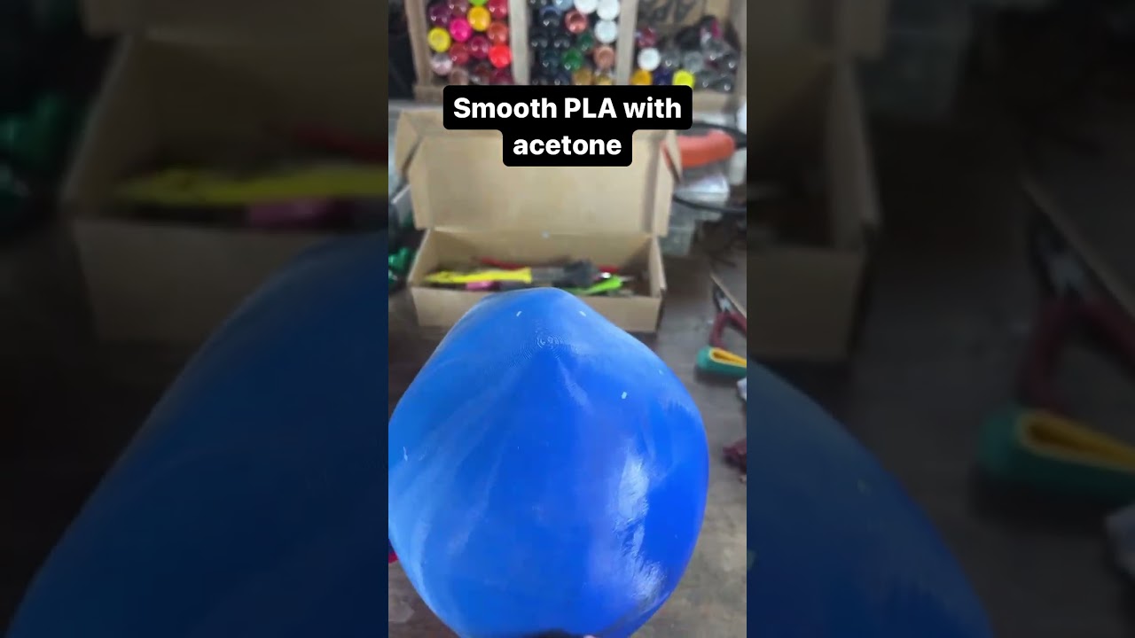 Smooth PLA with acetone #3dprintingtips #cosplaytips