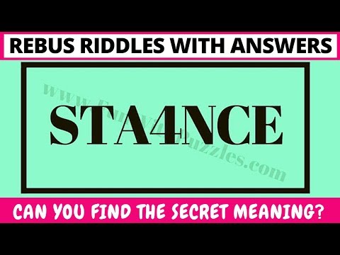 REBUS #RIDDLES WITH ANSWERS