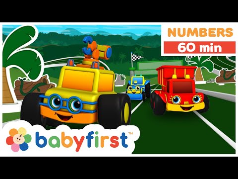 123 Race - New Episodes! | Learn Numbers & Counting for kids | Racing Cars for Kids | BabyFirst TV