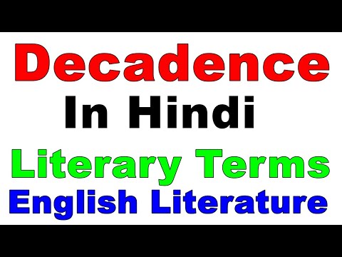Decadence in Hindi - Literary terms of English Literature