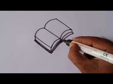 How to draw an open book/easy drawing step by step