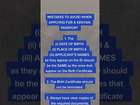 Mistakes to avoid when applying for a Kenyan E-passport