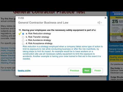 General Contractor Practice Test