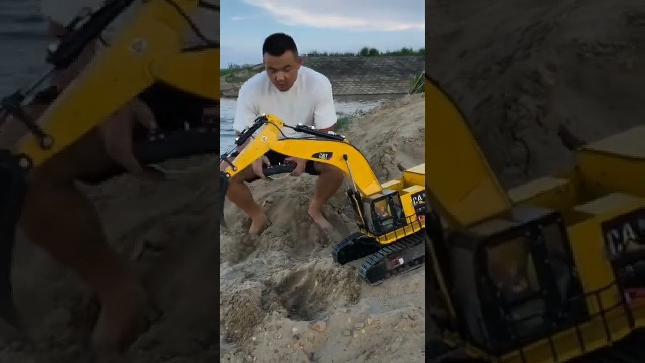 excavadora a control remoto excavator