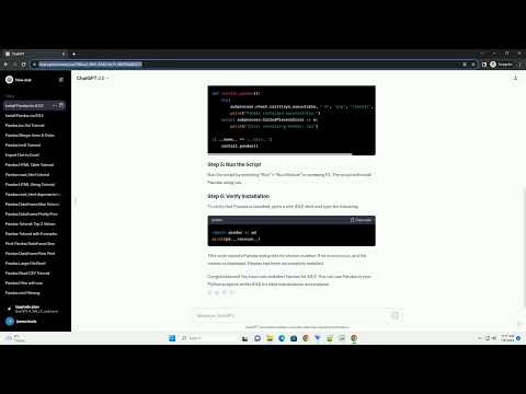how to install pandas for idle