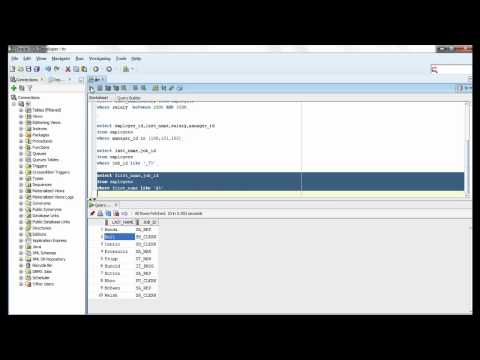 Oracle SQL Video Tutorial 11: LIKE Operator
