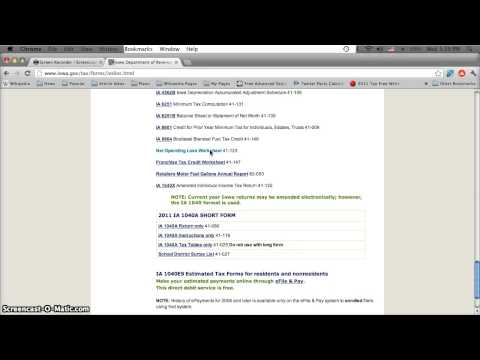 Iowa Printable Tax Forms 2012 - Online IA 1040 Short and Long Form Options for Taxpayers
