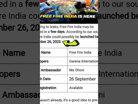 Big Update Free Fire India || New Launch Date Possibility __?? Link 🖇️ in Description