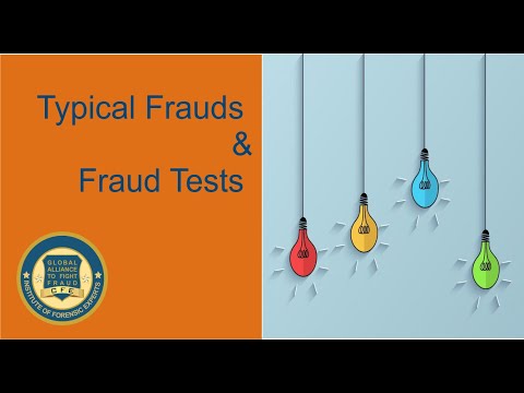 Typical Types of Fraud and Fraud Tests