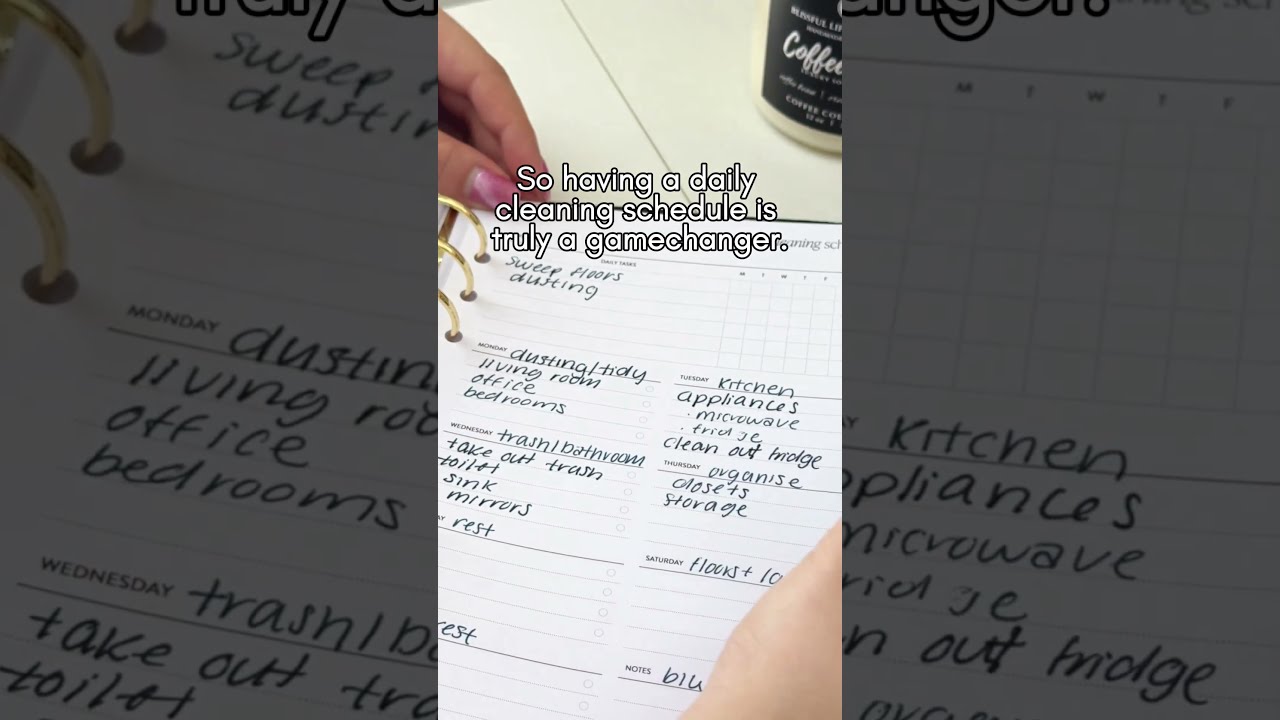 Create a cleaning schedule with me! | maypaperco.com #planners #plannercommunity
