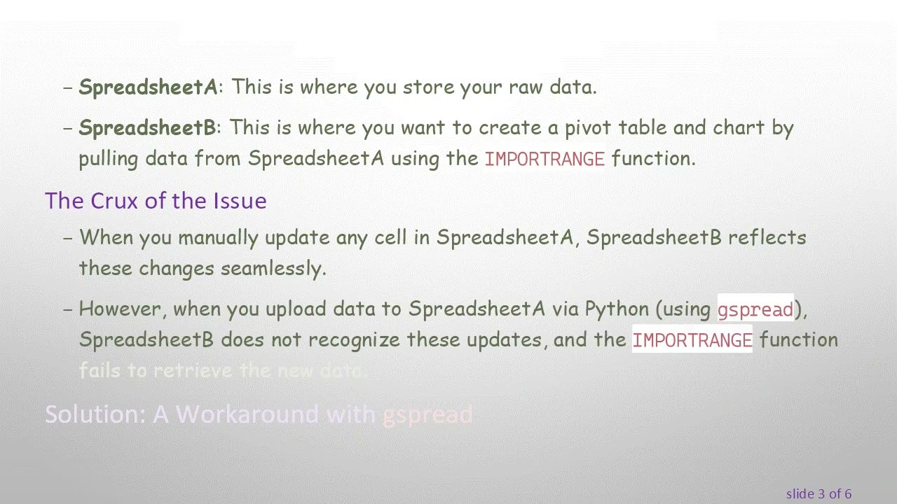 Resolving IMPORTRANGE Issues in Google Sheets with Python Automation