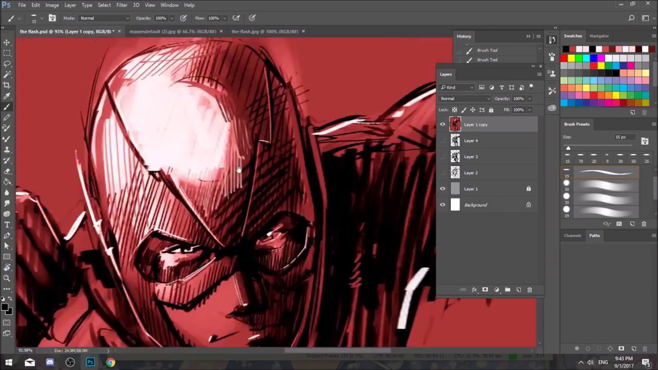 The flash digital painting process