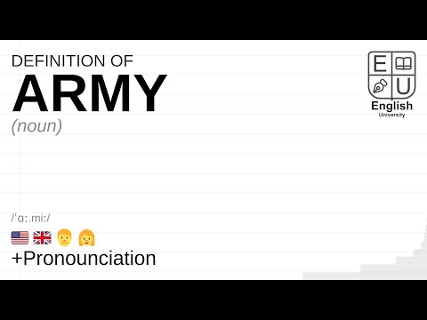 ARMY meaning, definition & pronunciation | What is ARMY? | How to say ARMY