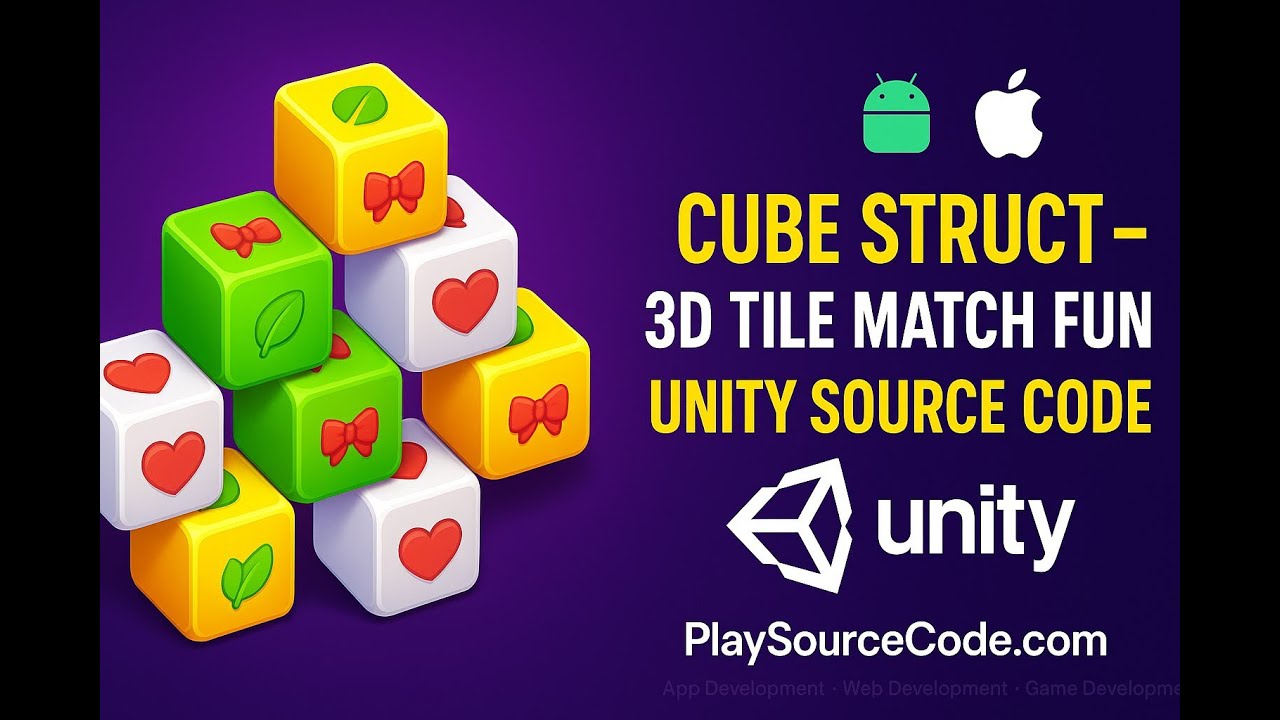 Cube Struct – 3D Tile Match Fun | Unity Source Code– Buy & Reskin at Playsourcecode.com